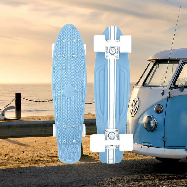 Swell 22" Stringer Powder Blue White Mini Skateboard – Venice ...
